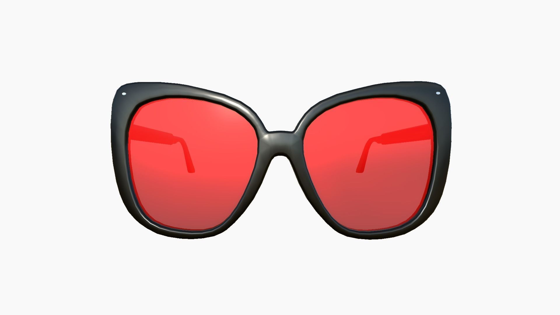 3D model Sunglass J10 Black Red - Character Design Fashion VR / AR ...