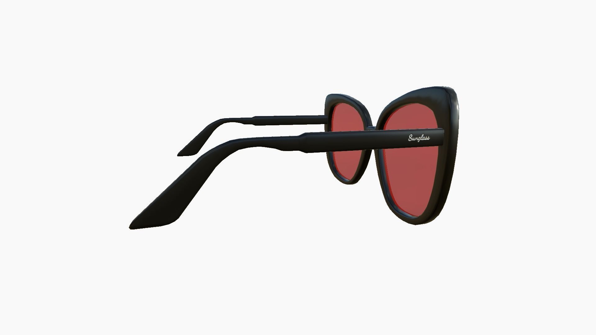3D model Sunglass J10 Black Red - Character Design Fashion VR / AR ...