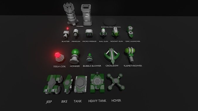 3D model Low Poly Modular Tanks VR / AR / low-poly | CGTrader