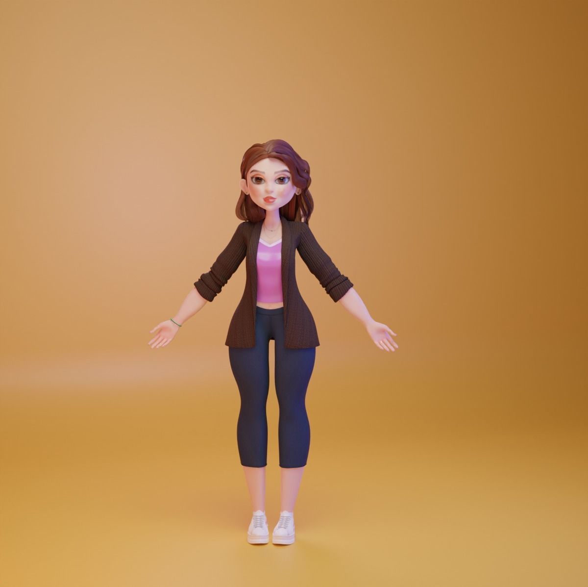 3D model 3D stylized woman character VR / AR / low-poly | CGTrader