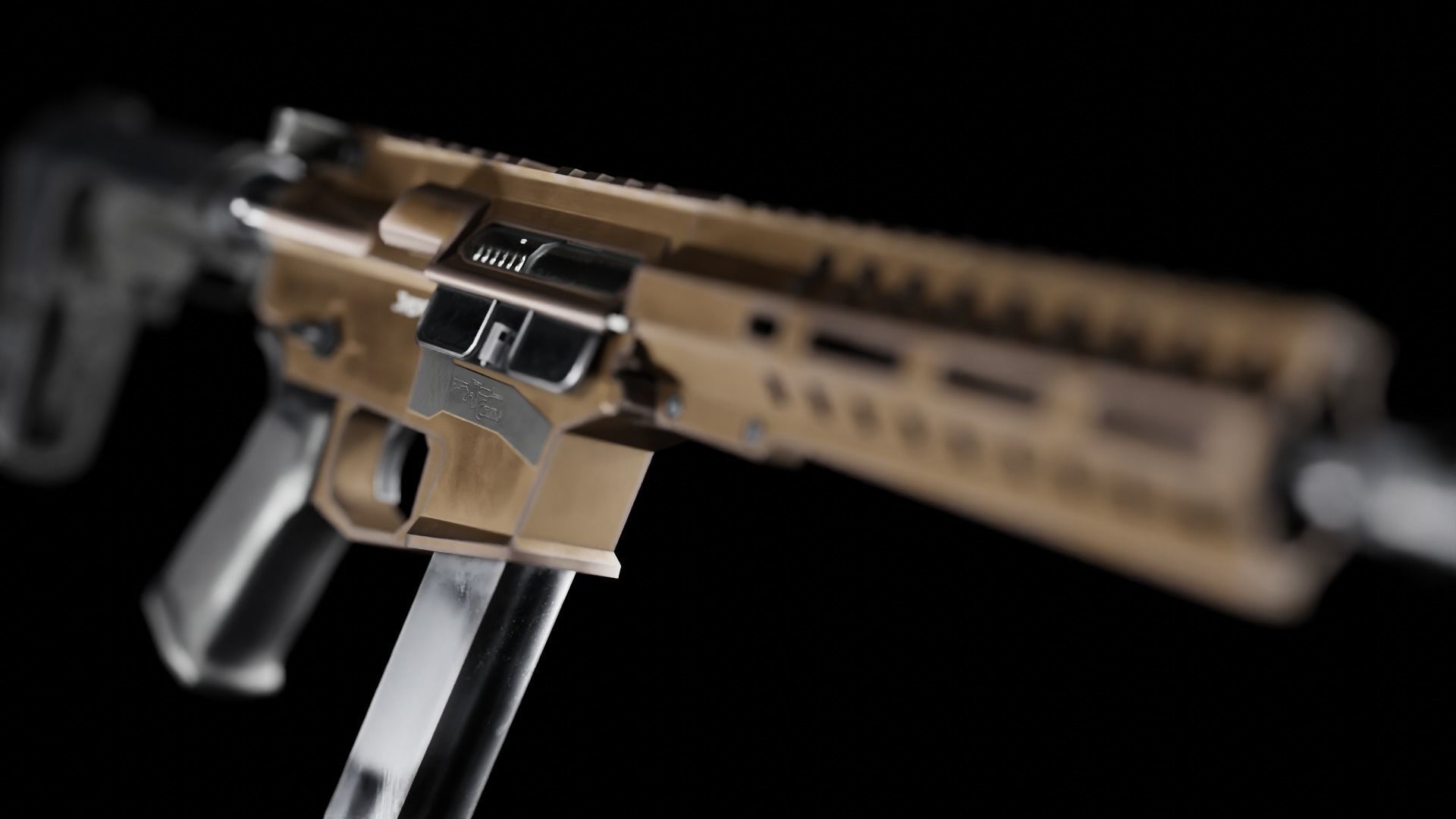 3D model Low Poly CMMG Banshee 10mm Assault Rifle VR / AR / low-poly ...