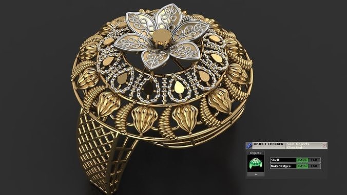 Traditional Indian Katak Gold Ring - 3D Print File 3D model 3D ...