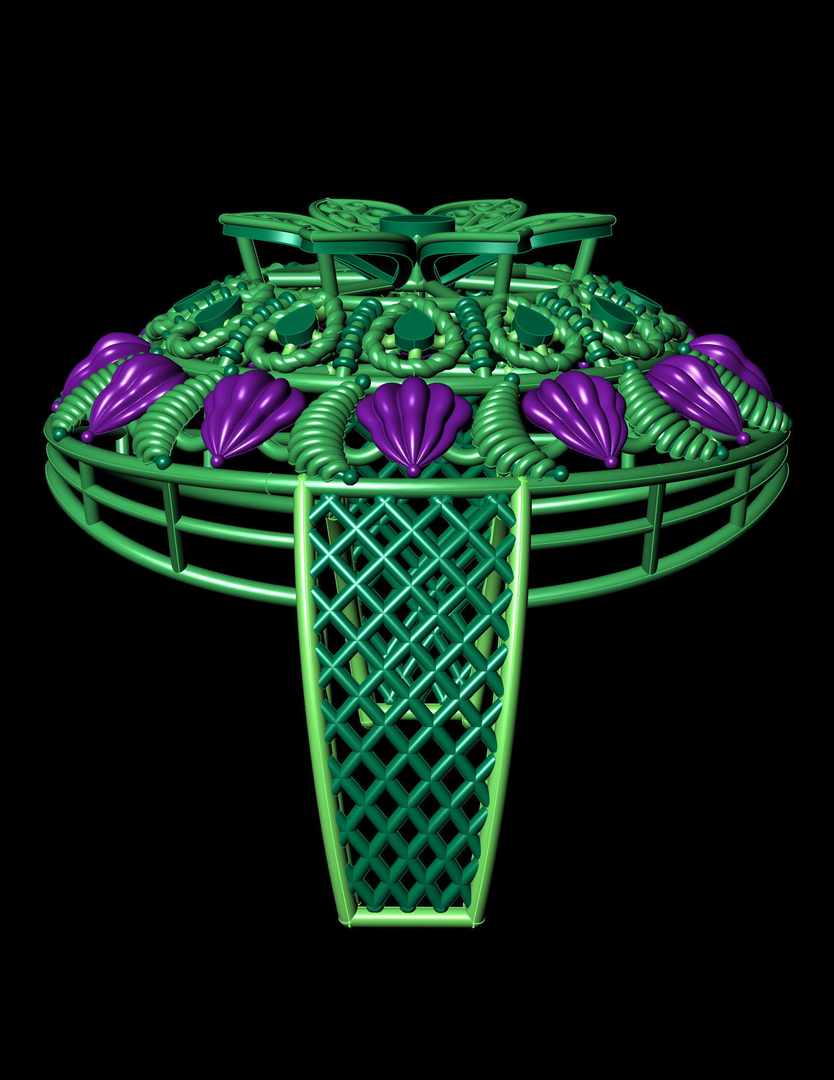 Traditional Indian Katak Gold Ring - 3D Print File 3D model 3D ...