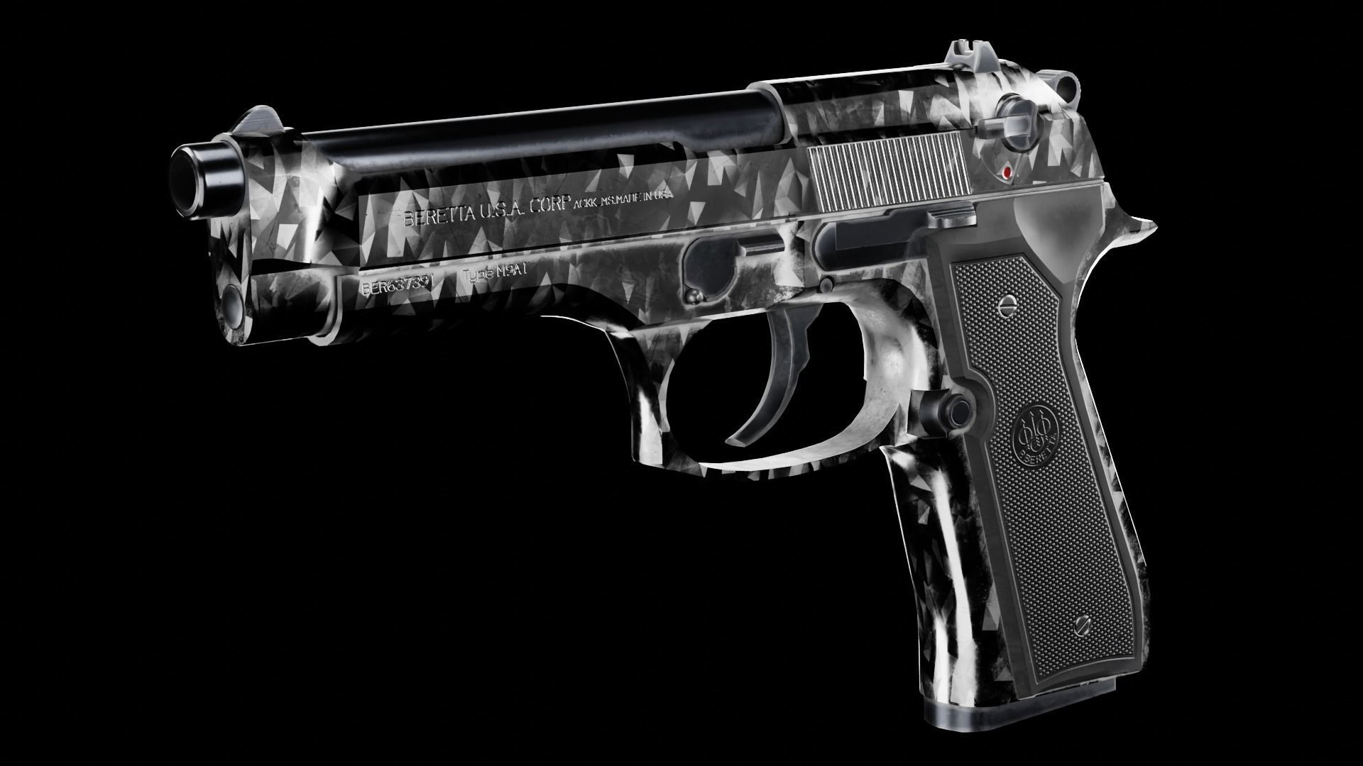 3D model Low Poly Beretta M9 VR / AR / low-poly | CGTrader