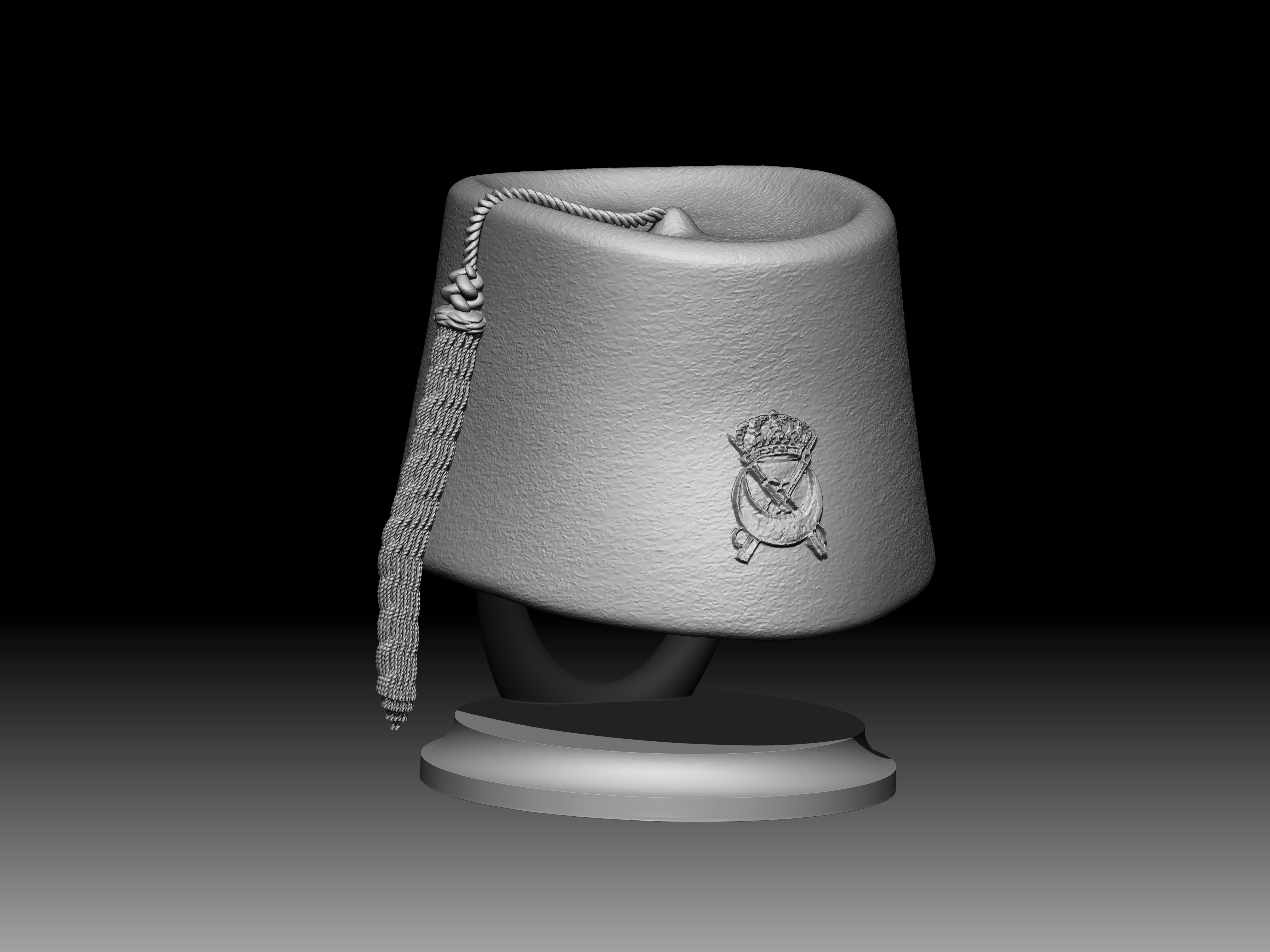 TARBUSH hat with crown 3D model 3D printable | CGTrader