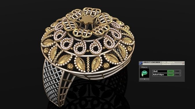 Katak Gold Ring - 3D Print File 3D model 3D printable | CGTrader