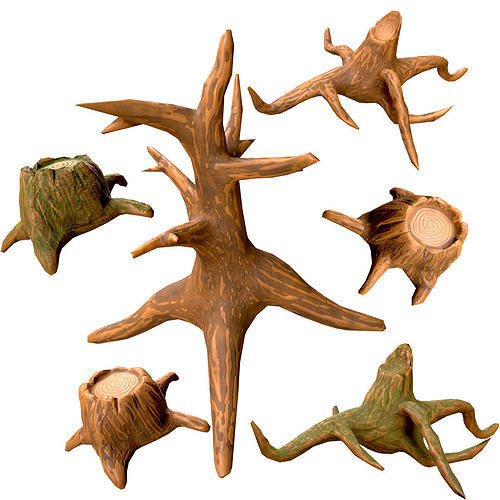 3D model Set of trees with 3 textures VR / AR / low-poly | CGTrader