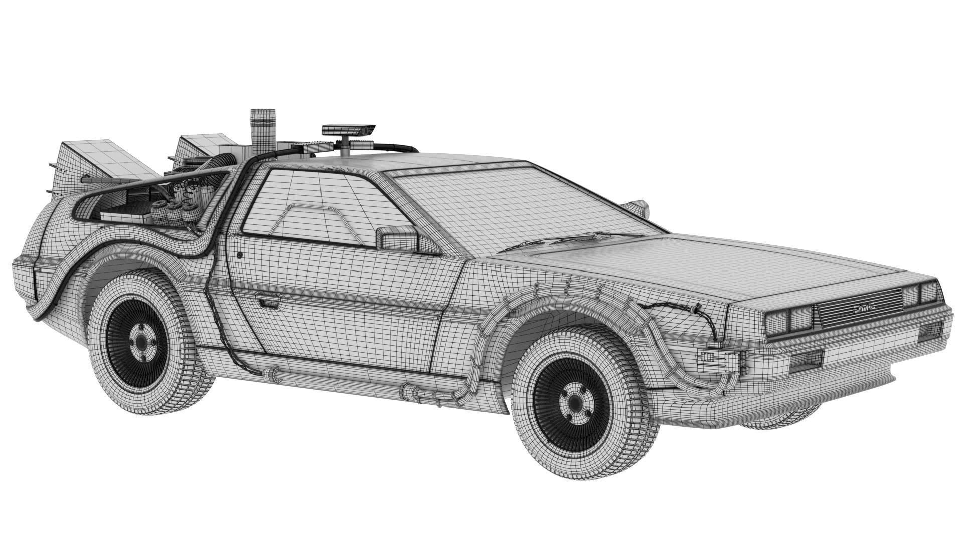 DeLorean back to the future 3D model | CGTrader