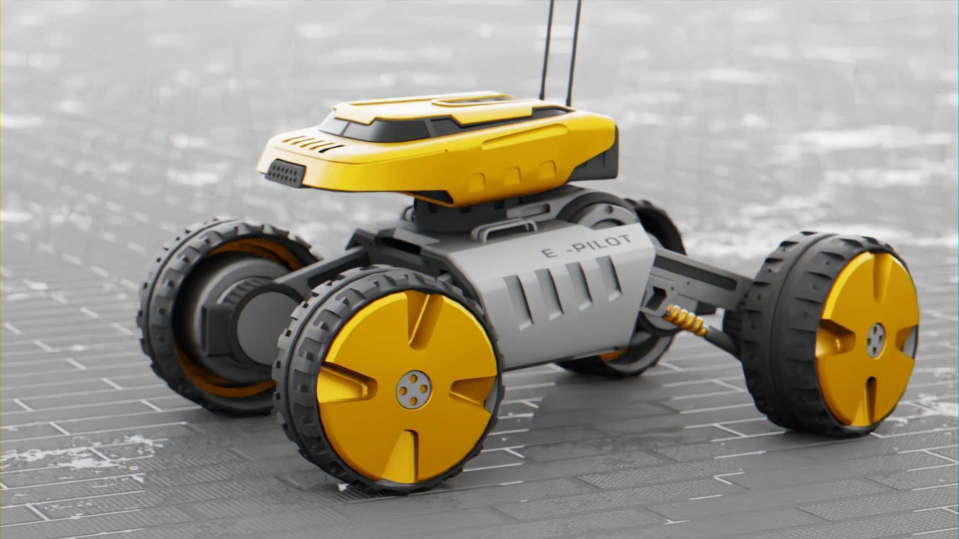 MOON LANDER E-2000 free 3D model rigged | CGTrader