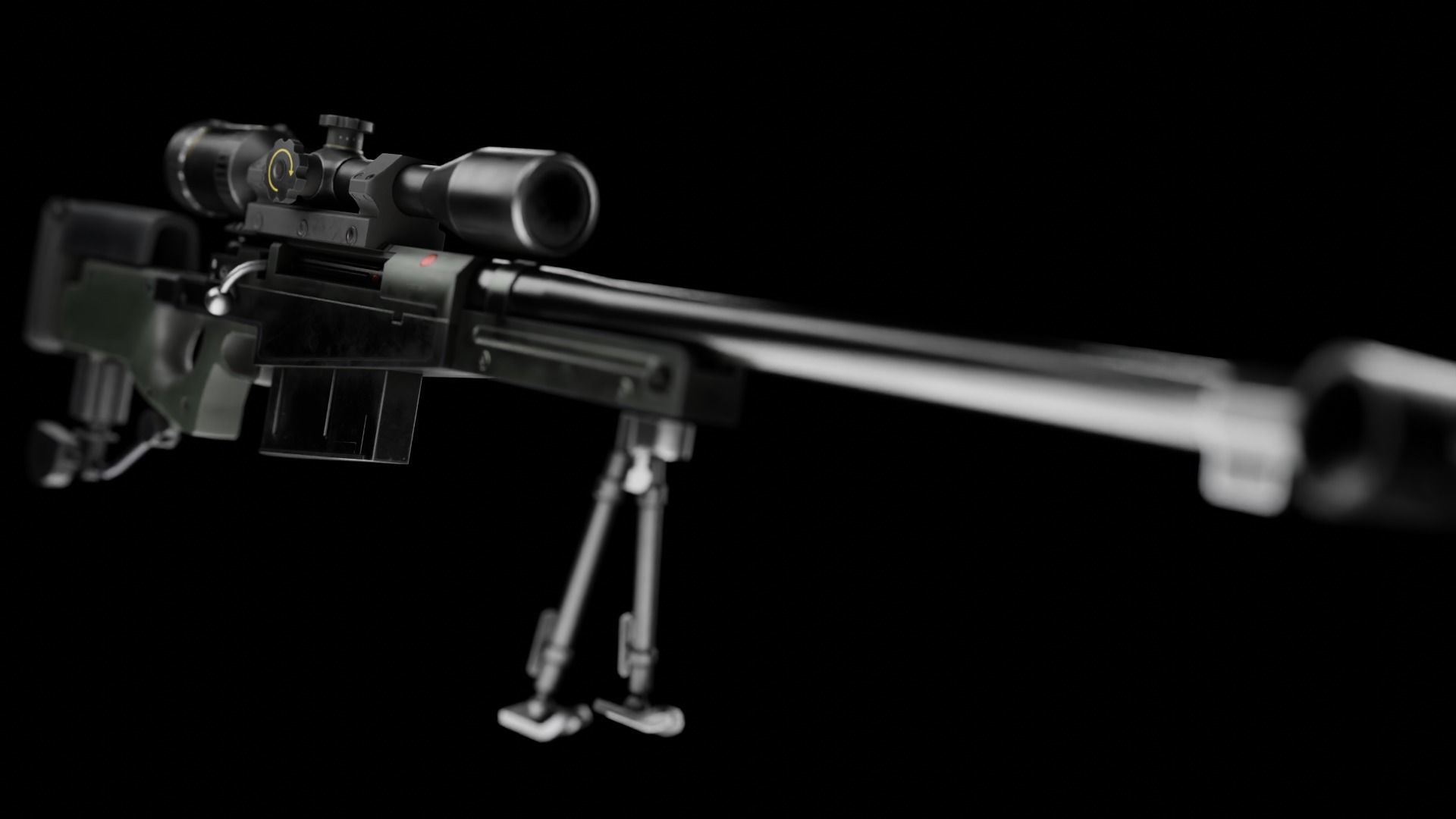 3D model Low Poly AW50 Snipe Rifle VR / AR / low-poly | CGTrader