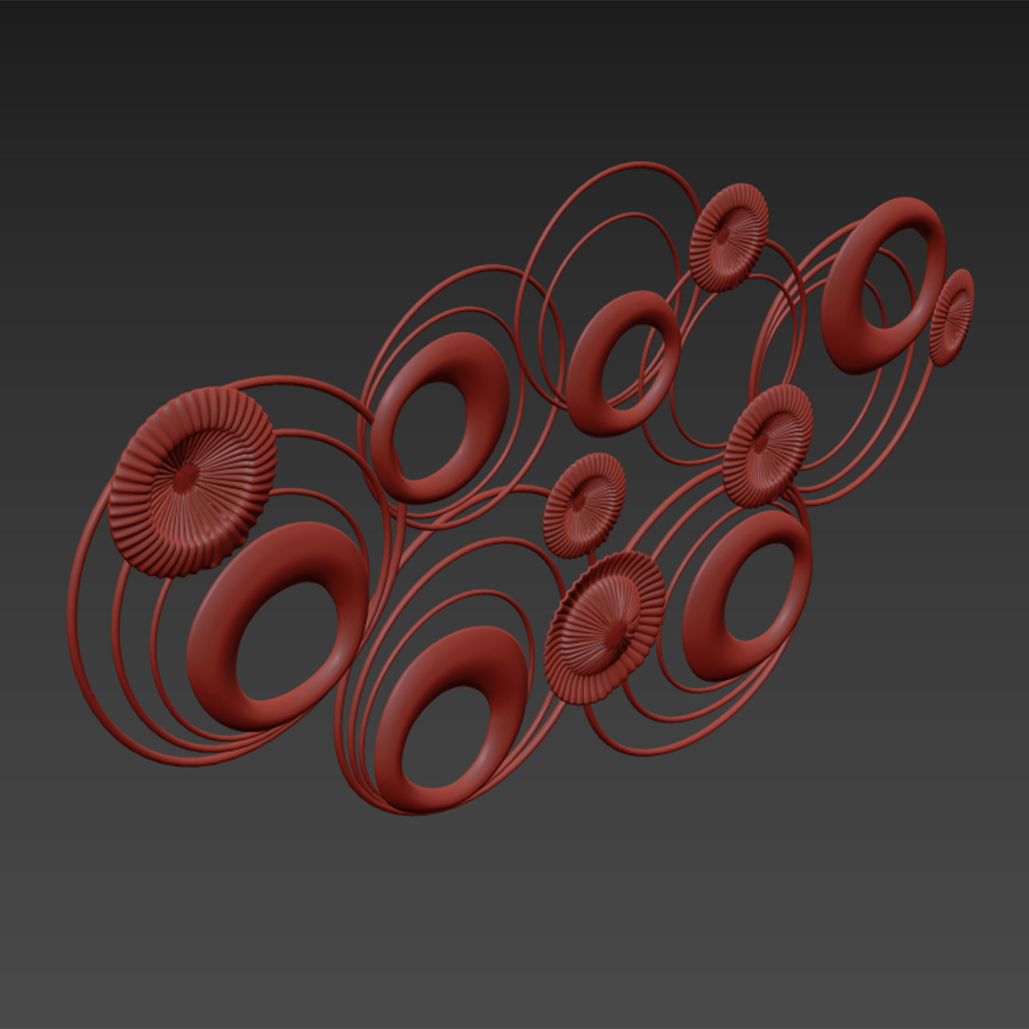 Orren ellis floating ring wall decor 3D model | CGTrader