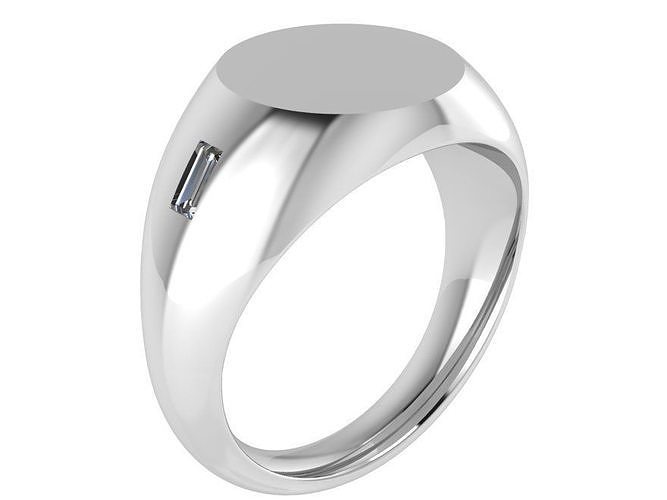 Round Signet ring 1863 3D print model 3D model 3D printable | CGTrader