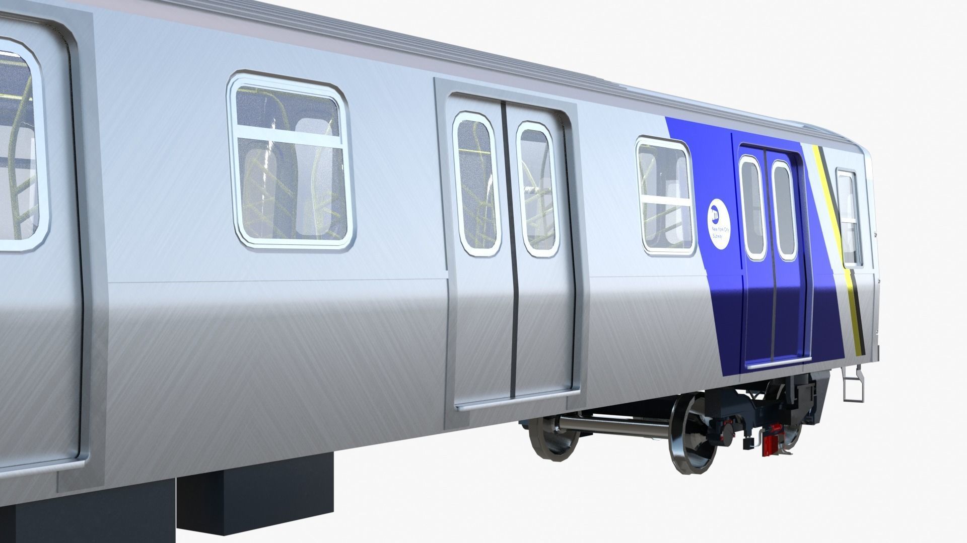 NYC subway car R211 PBR 3D model | CGTrader