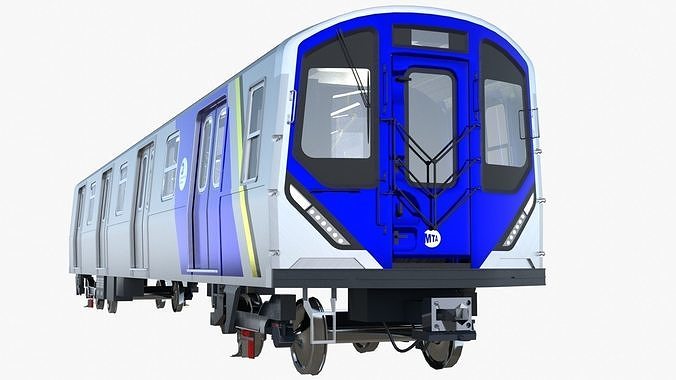 NYC subway car R211 PBR 3D model | CGTrader
