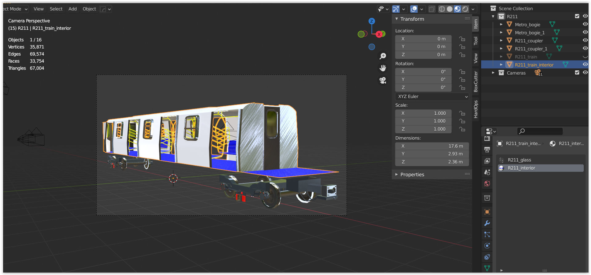 NYC subway car R211 PBR 3D model | CGTrader