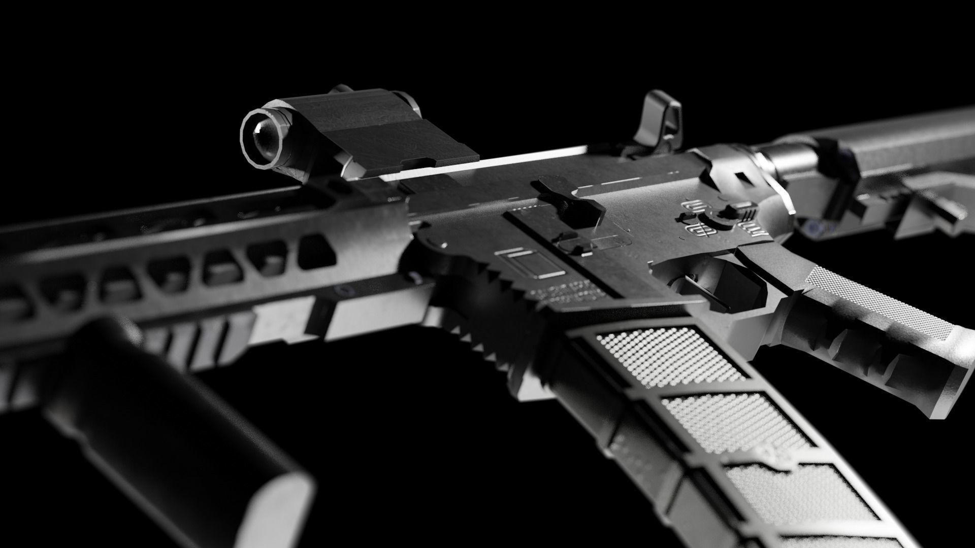 3D model SAY GRY AR-15 Assault Rifle VR / AR / low-poly | CGTrader