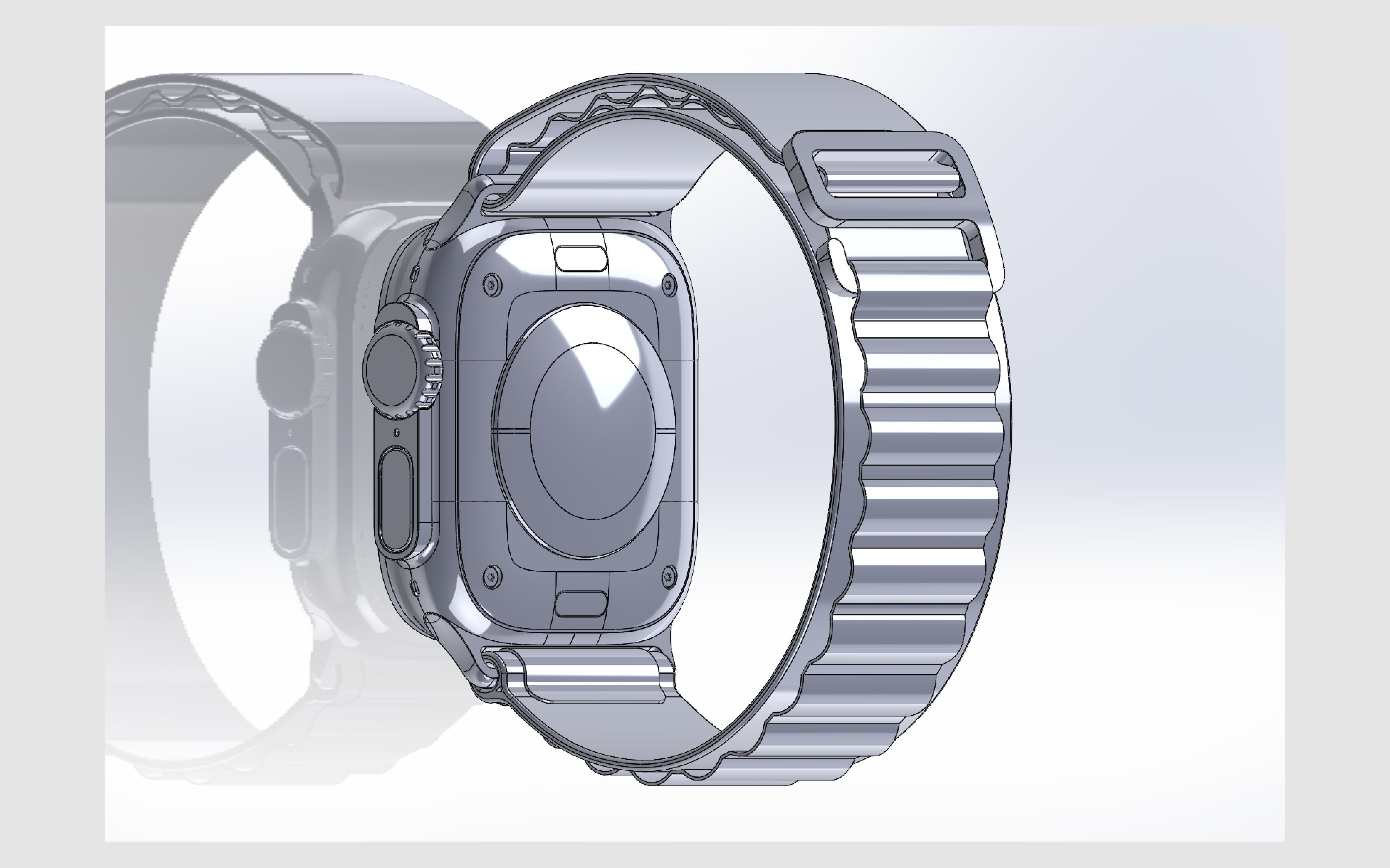 Apple Watch Ultra with Alpine Loop 3D model | CGTrader