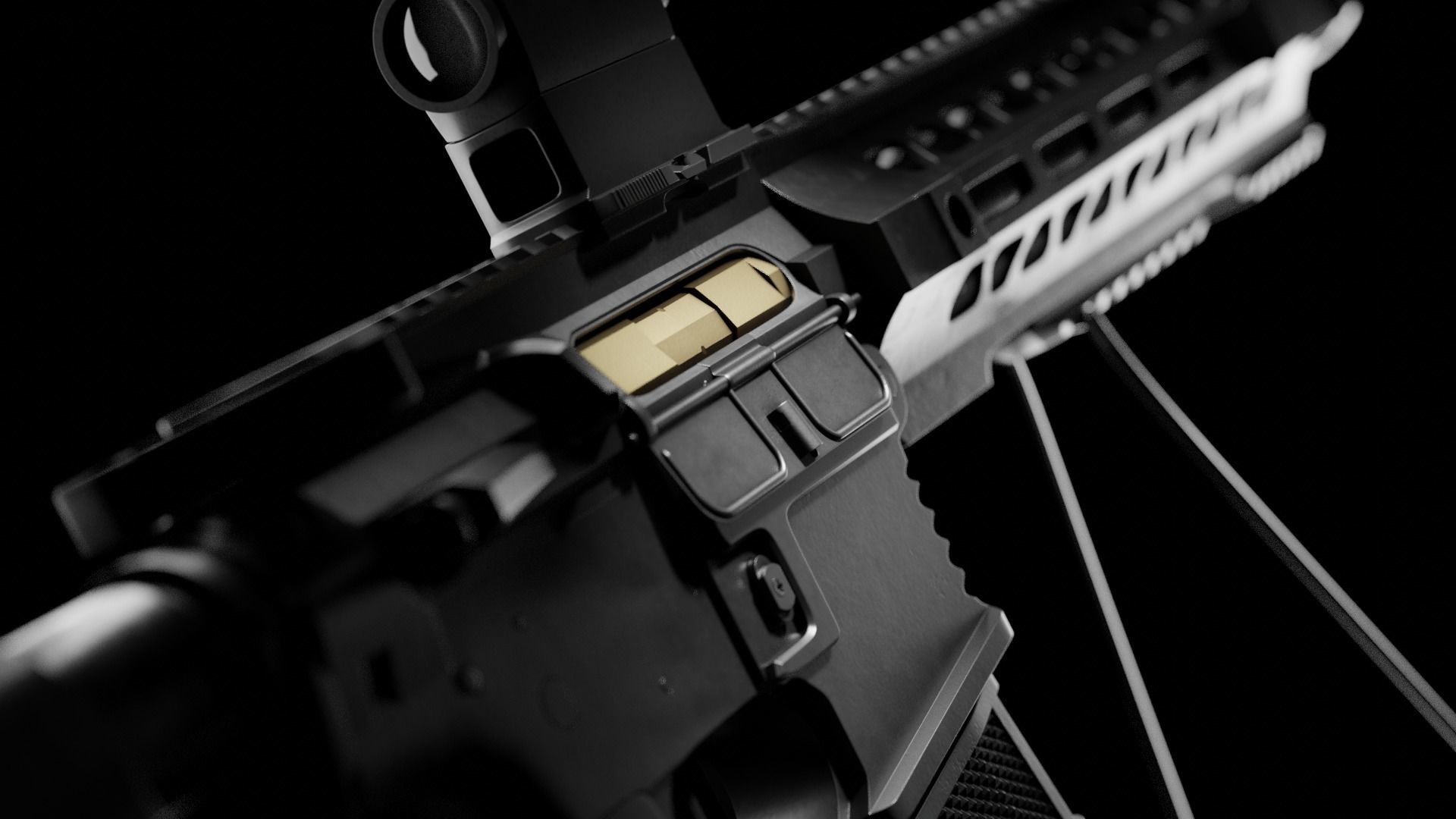 SAY GRY AR-15 Assault Rifle High Poly 3D model | CGTrader