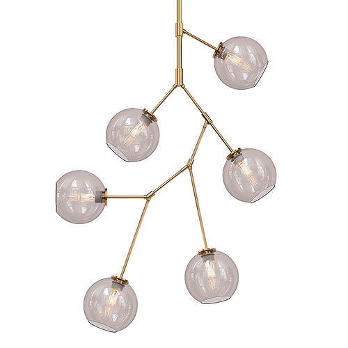 Neutron 8 chandelier with five glass balls hanging from it 3D model ...