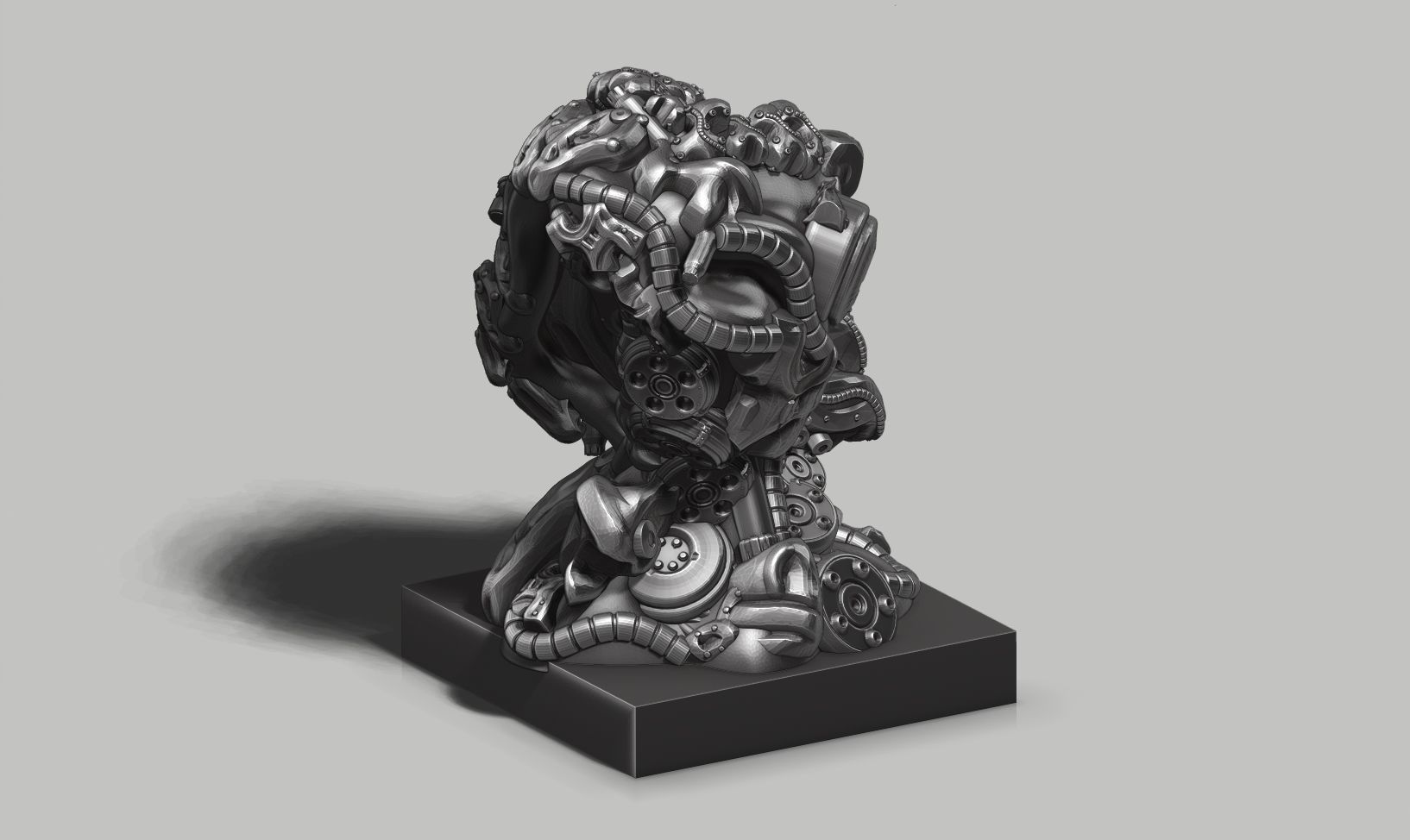 Modern Abstract robotic sculpture 3d print model 151 3D model 3D ...