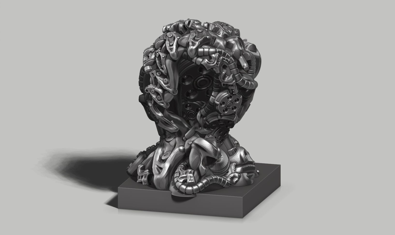 Modern Abstract robotic sculpture 3d print model 151 3D model 3D ...