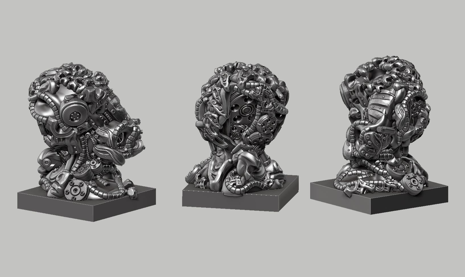 Modern Abstract robotic sculpture 3d print model 151 3D model 3D ...