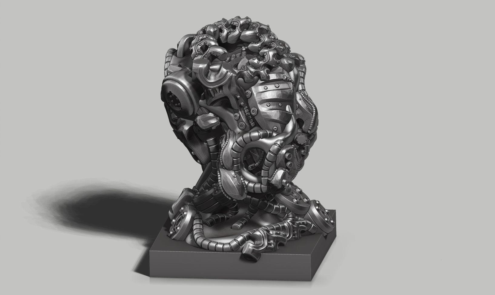 Modern Abstract robotic sculpture 3d print model 151 3D model 3D ...