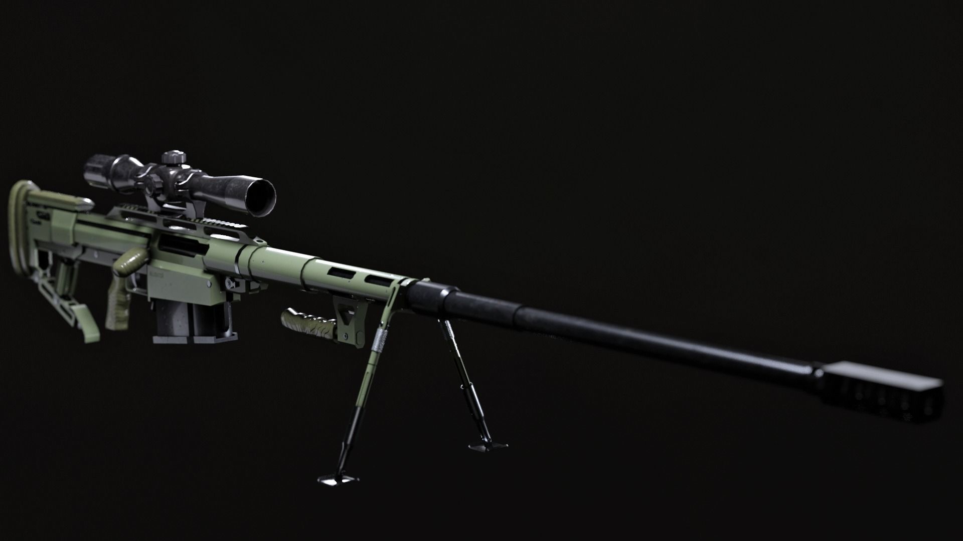 3D model Sniper Rifle Snipex Alligator VR / AR / low-poly rigged | CGTrader