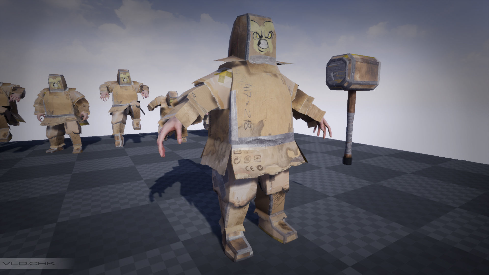 3D model Cardboard Fat Man VR / AR / low-poly | CGTrader