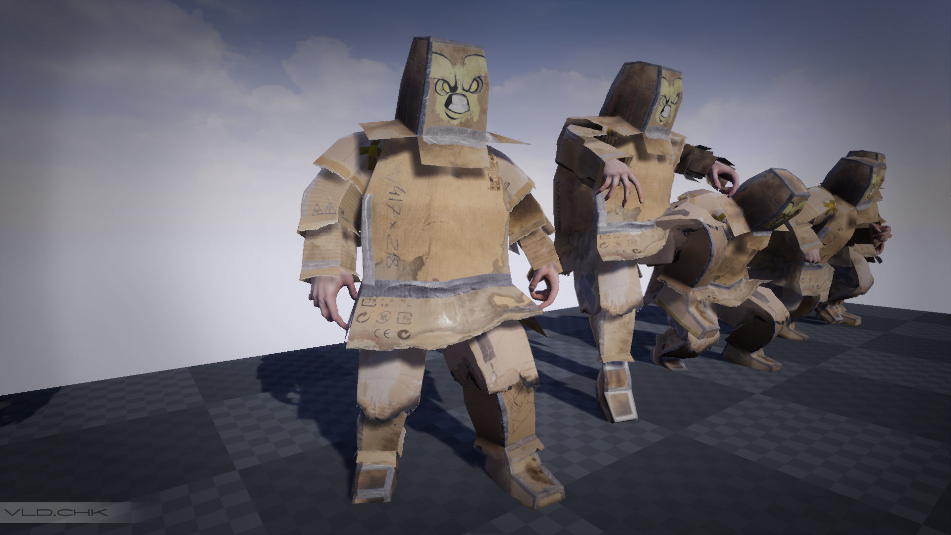3D model Cardboard Fat Man VR / AR / low-poly | CGTrader
