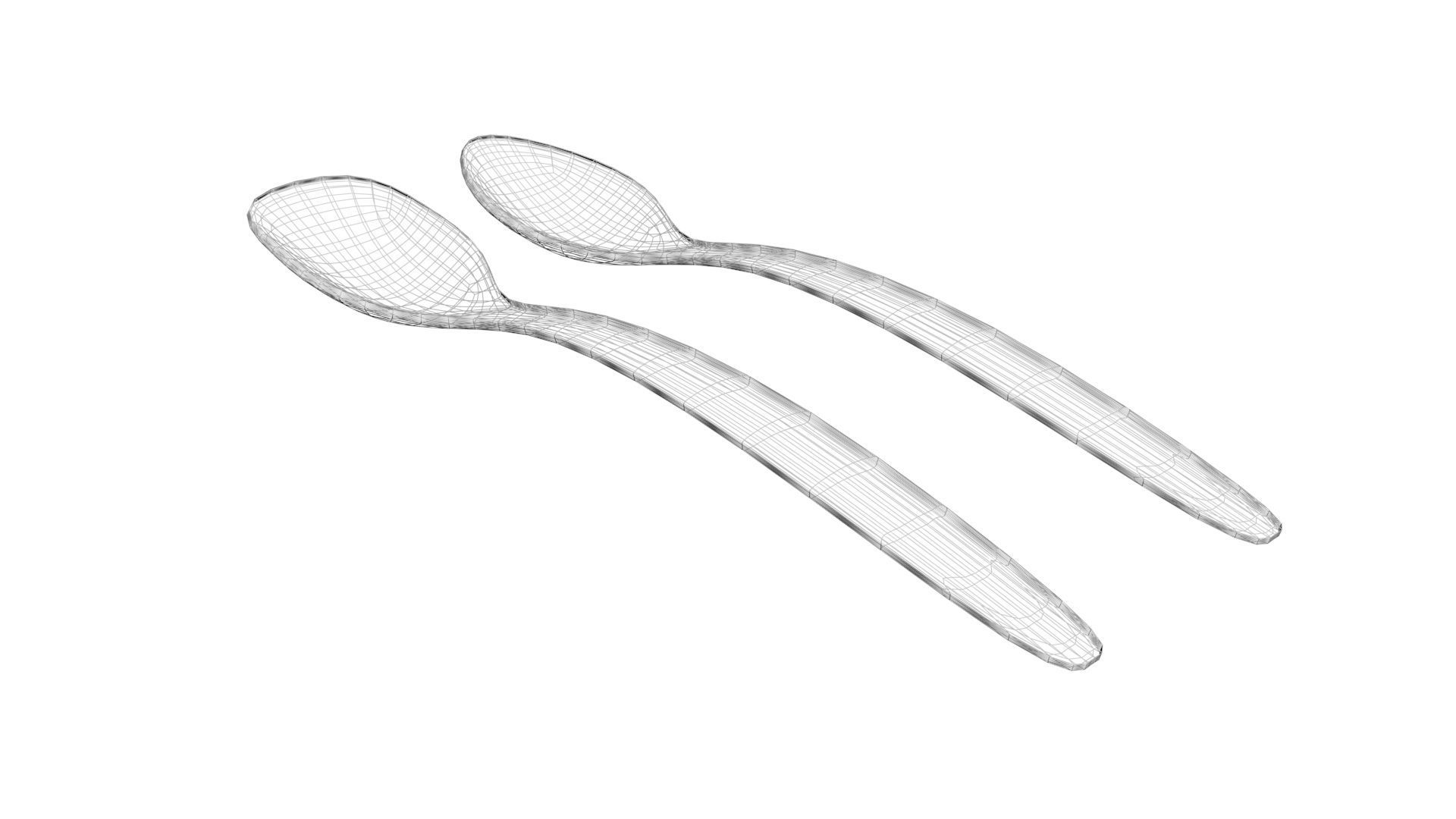 Spoons Set 3D model | CGTrader
