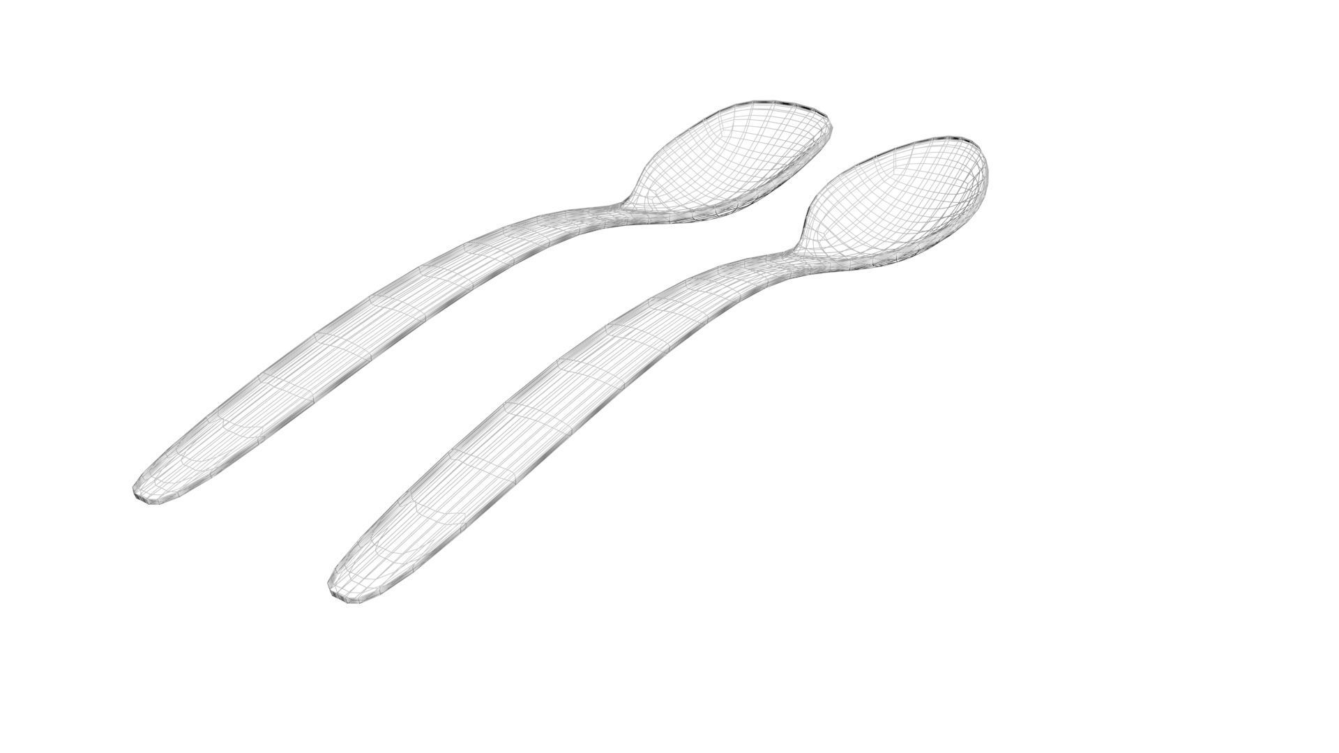 Spoons Set 3D model | CGTrader