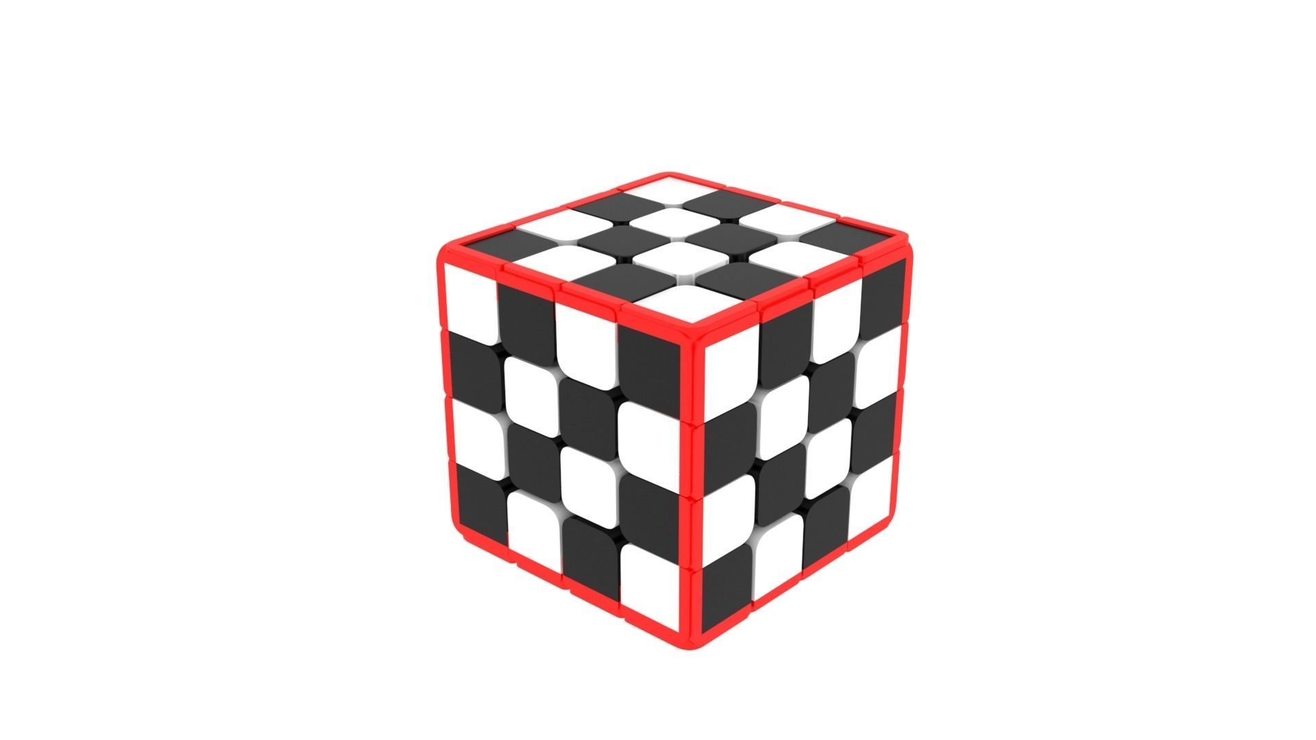 Checker Cube 3D model | CGTrader