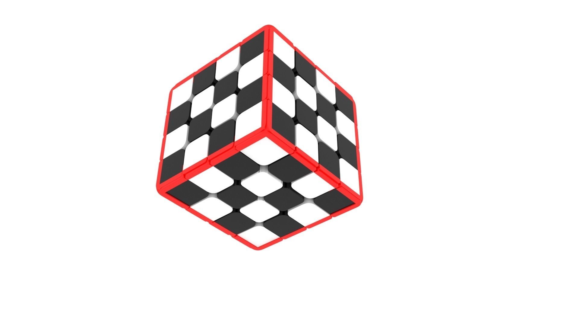Checker Cube 3D model | CGTrader