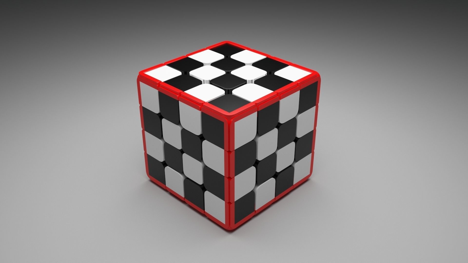 Checker Cube 3D model | CGTrader