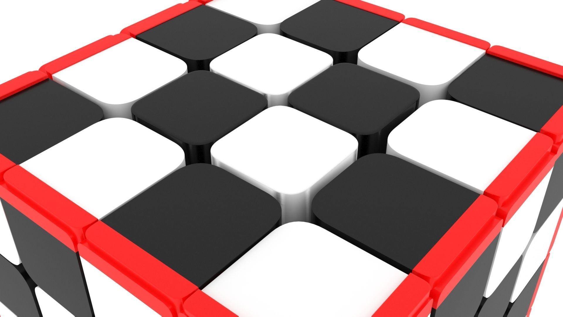 Checker Cube 3D model | CGTrader