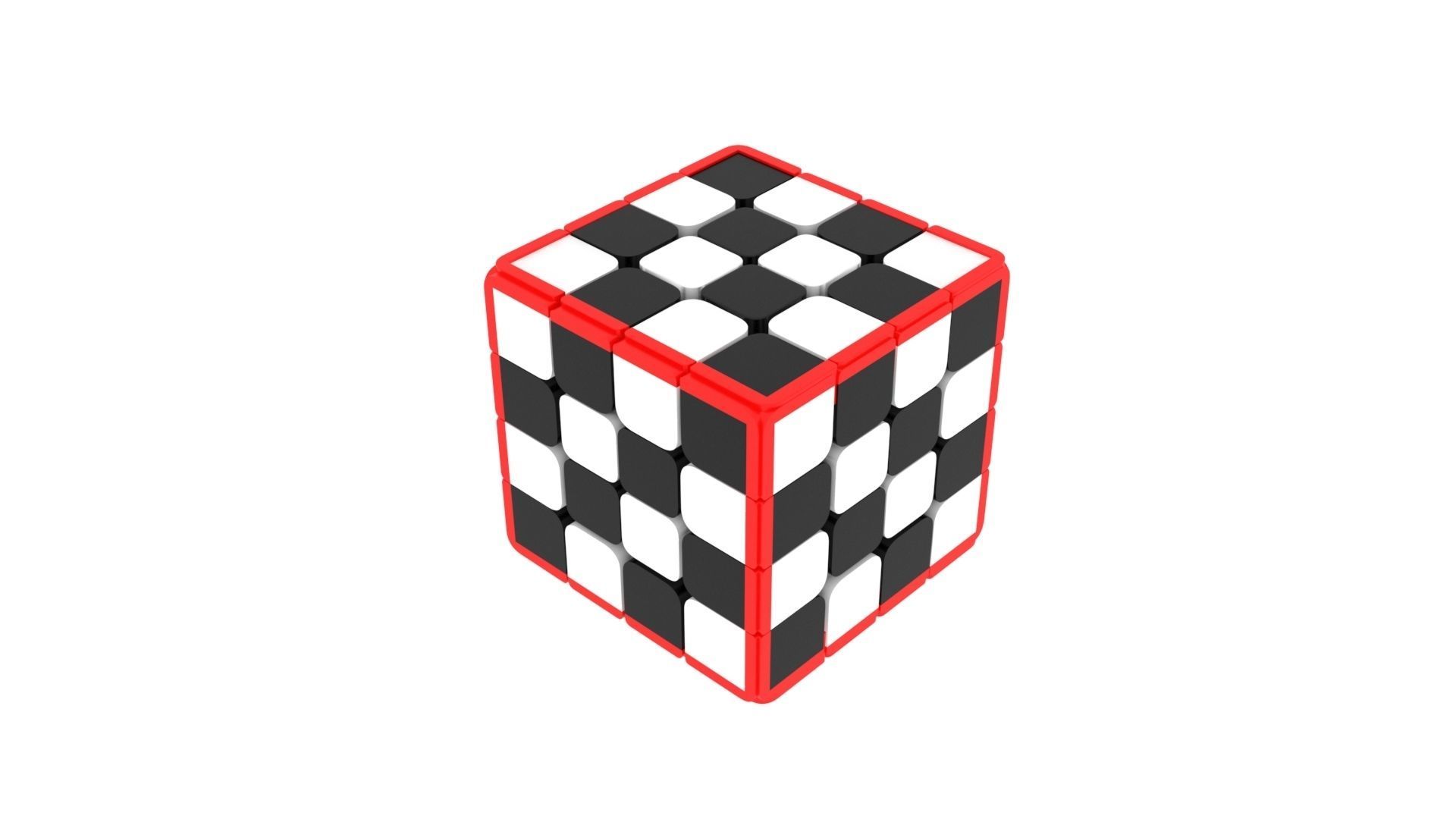 Checker Cube 3D model | CGTrader