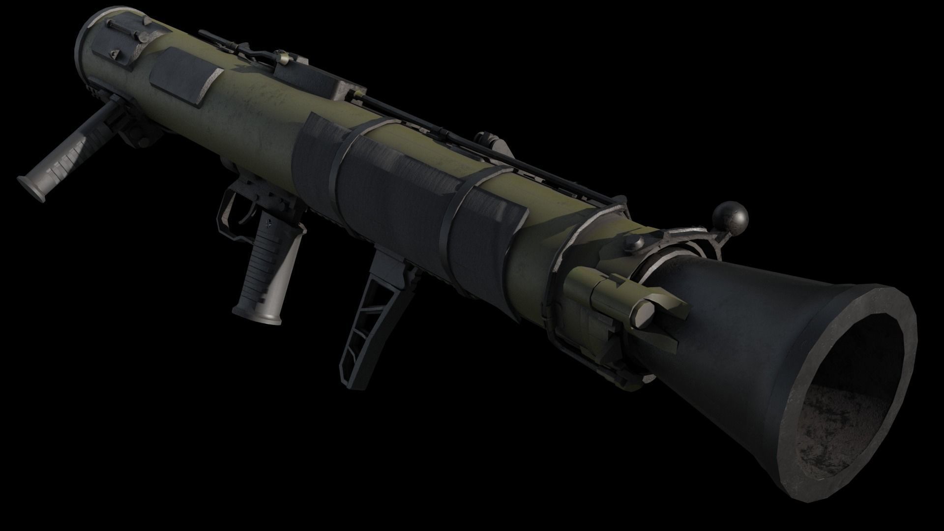 3d Model Carl Gustaf Rocket Launcher Vr Ar Low Poly Rigged Cgtrader