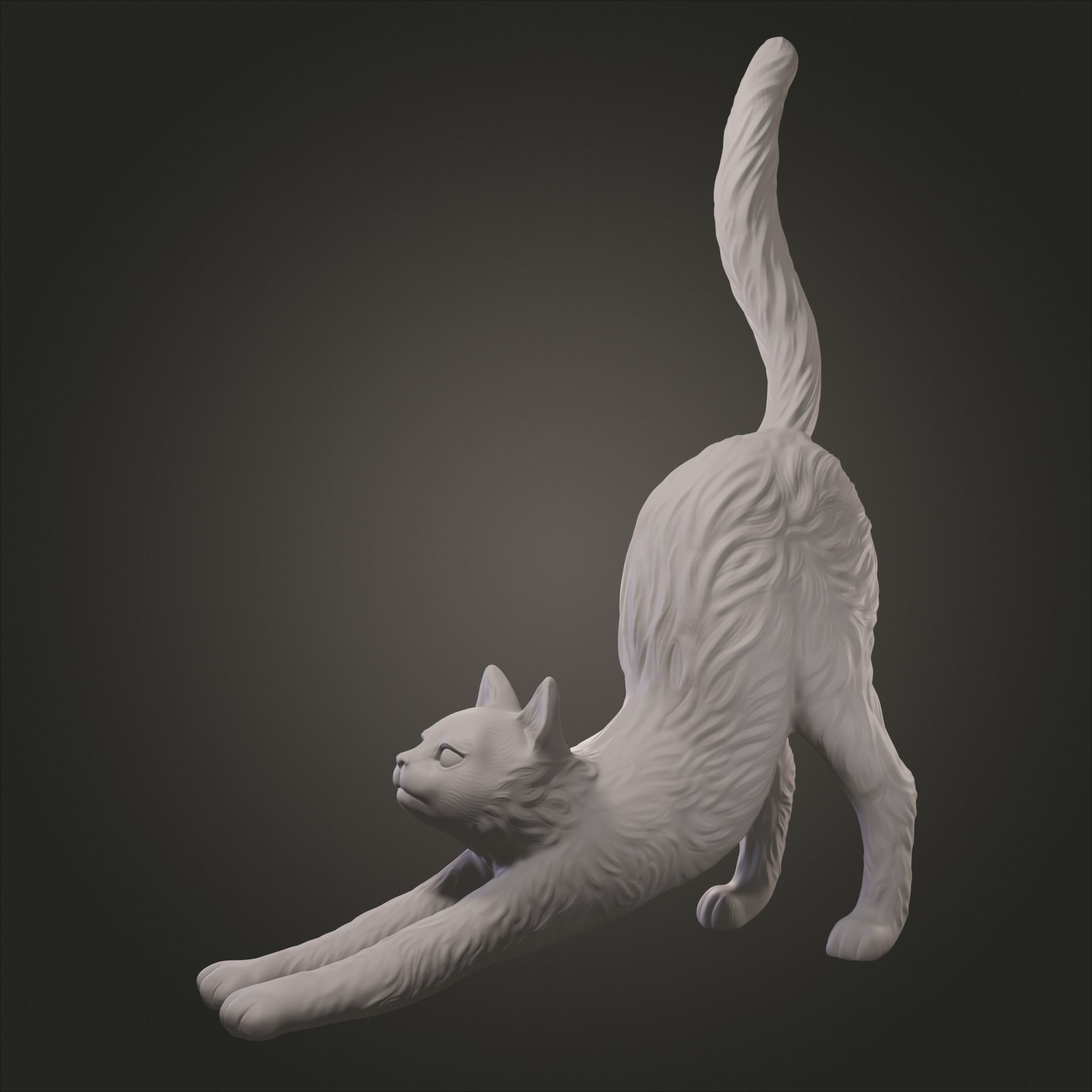 Cat stretching model for 3D printing free 3D model 3D printable | CGTrader