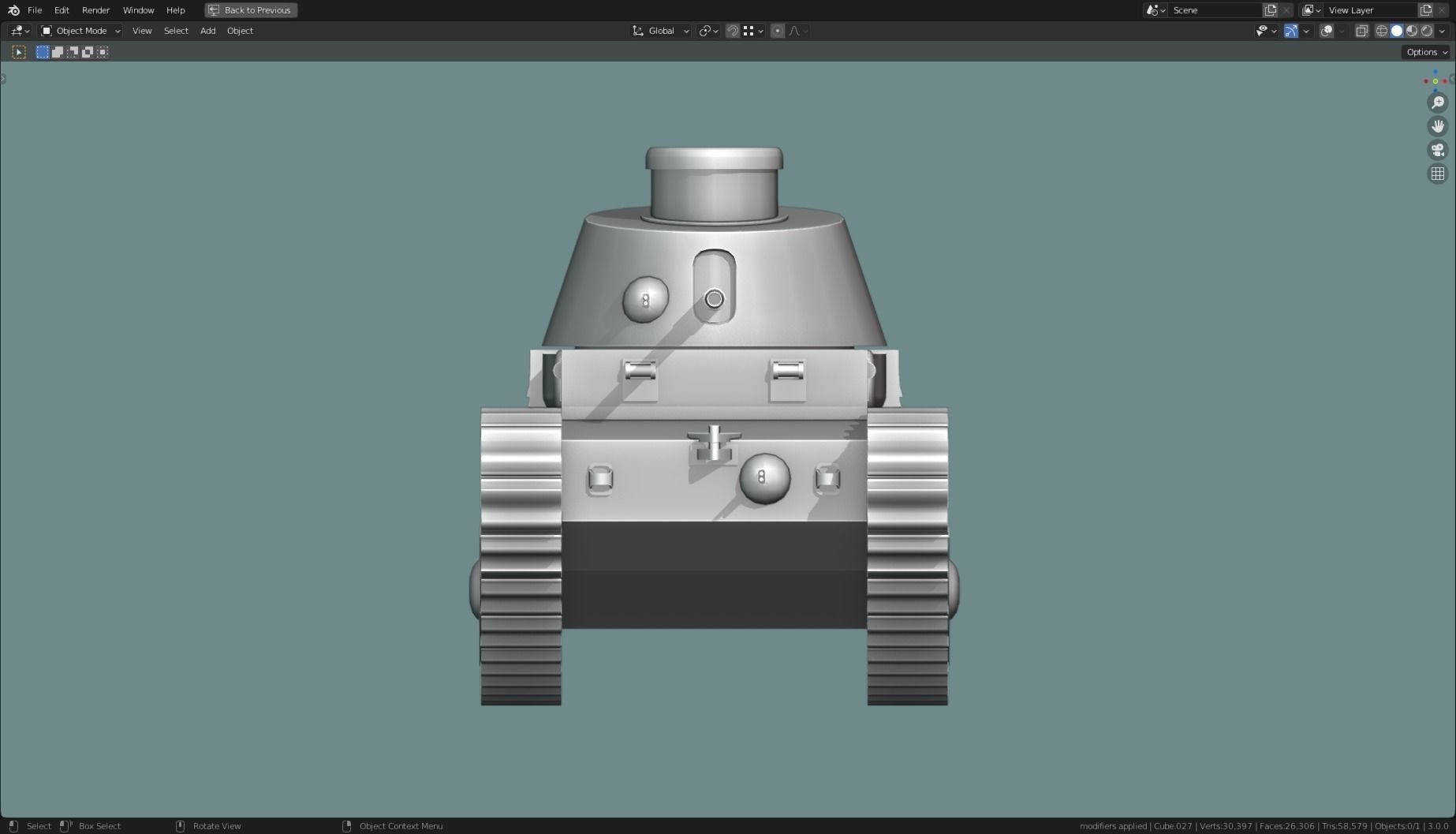 3D model FCM 1a TANK BASE MESH VR / AR / low-poly | CGTrader