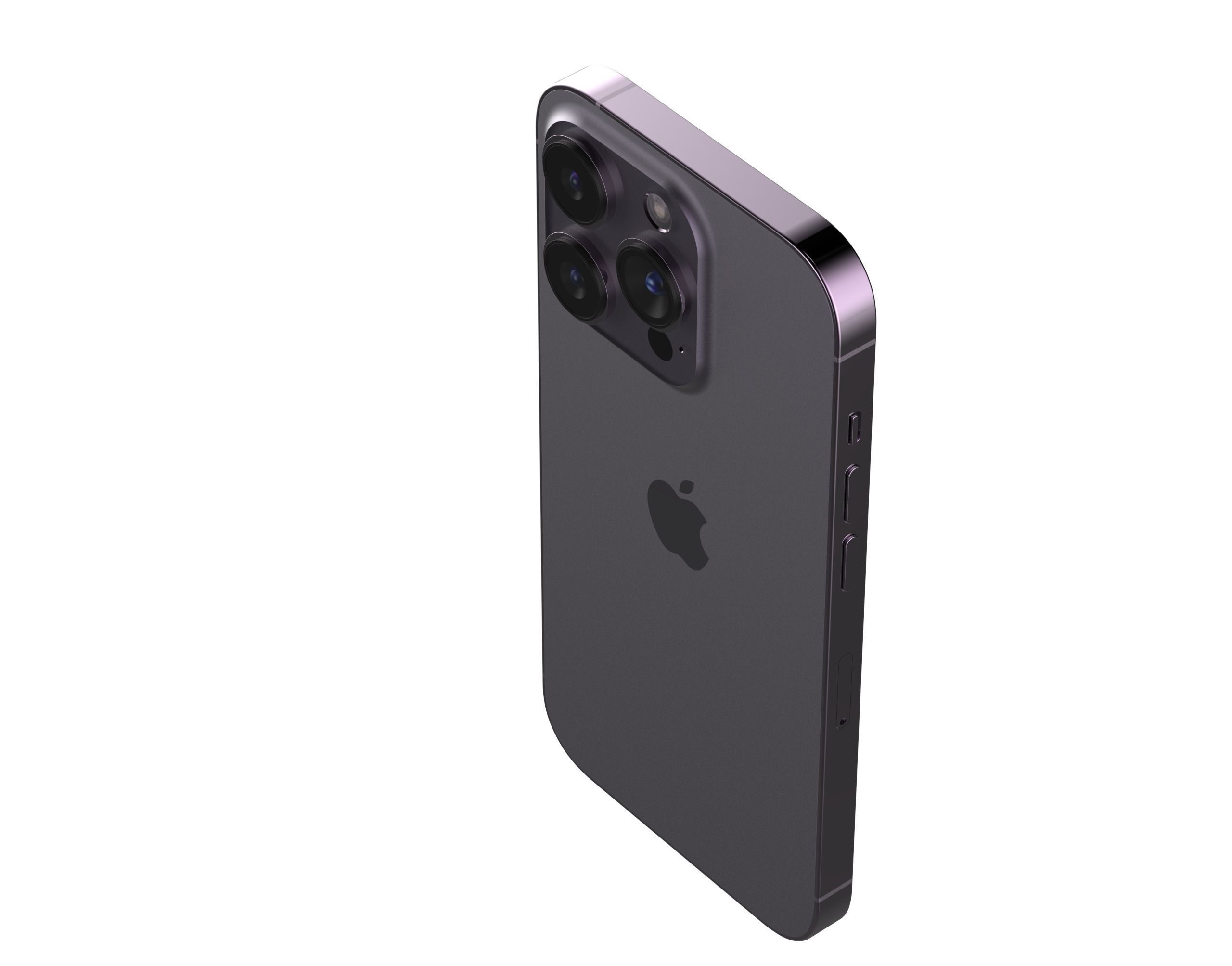 Apple iPhone 14 Pro Purple color Keyshot Blender Cinema 4D 3D model ...