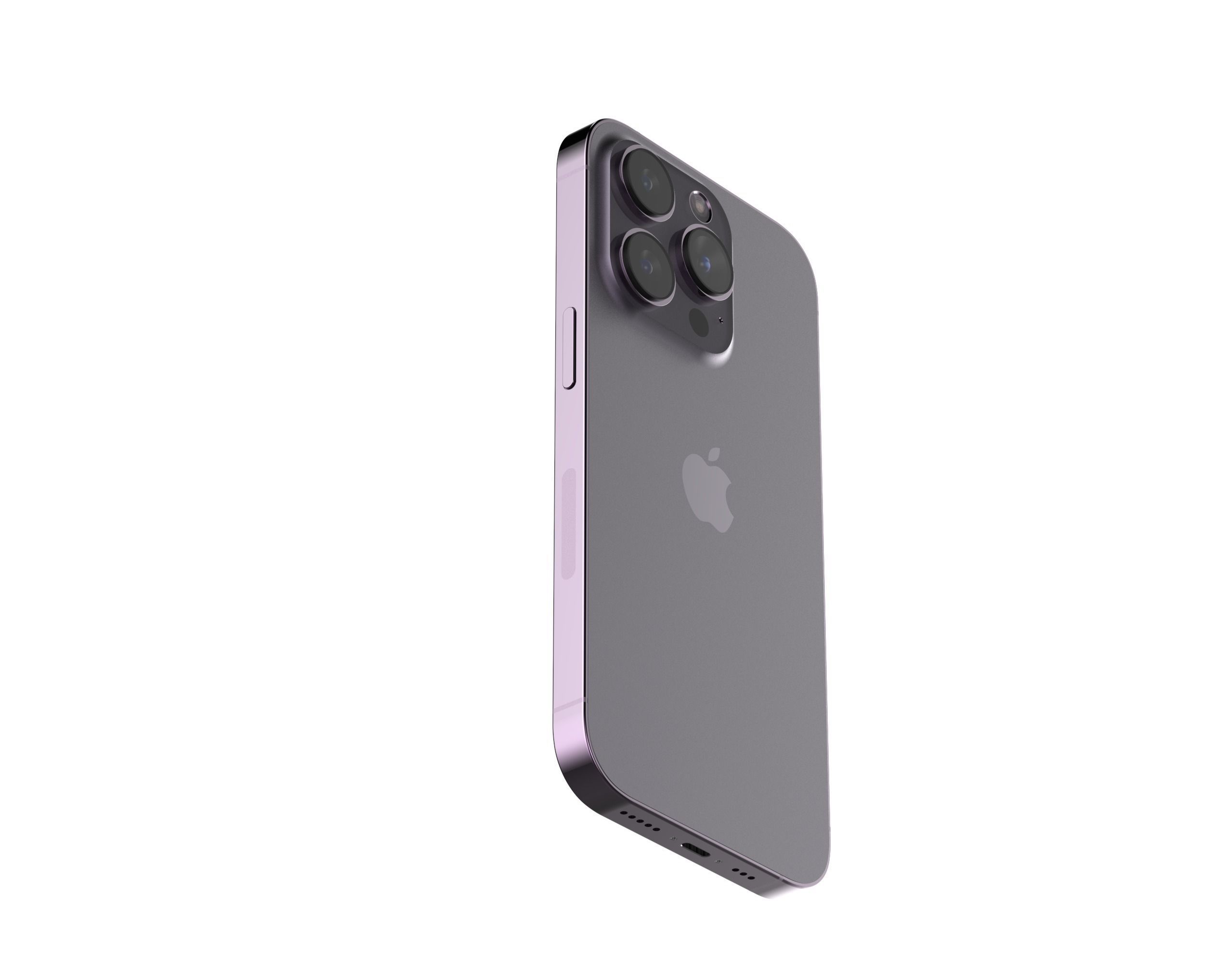 Apple iPhone 14 Pro Purple color Keyshot Blender Cinema 4D 3D model ...
