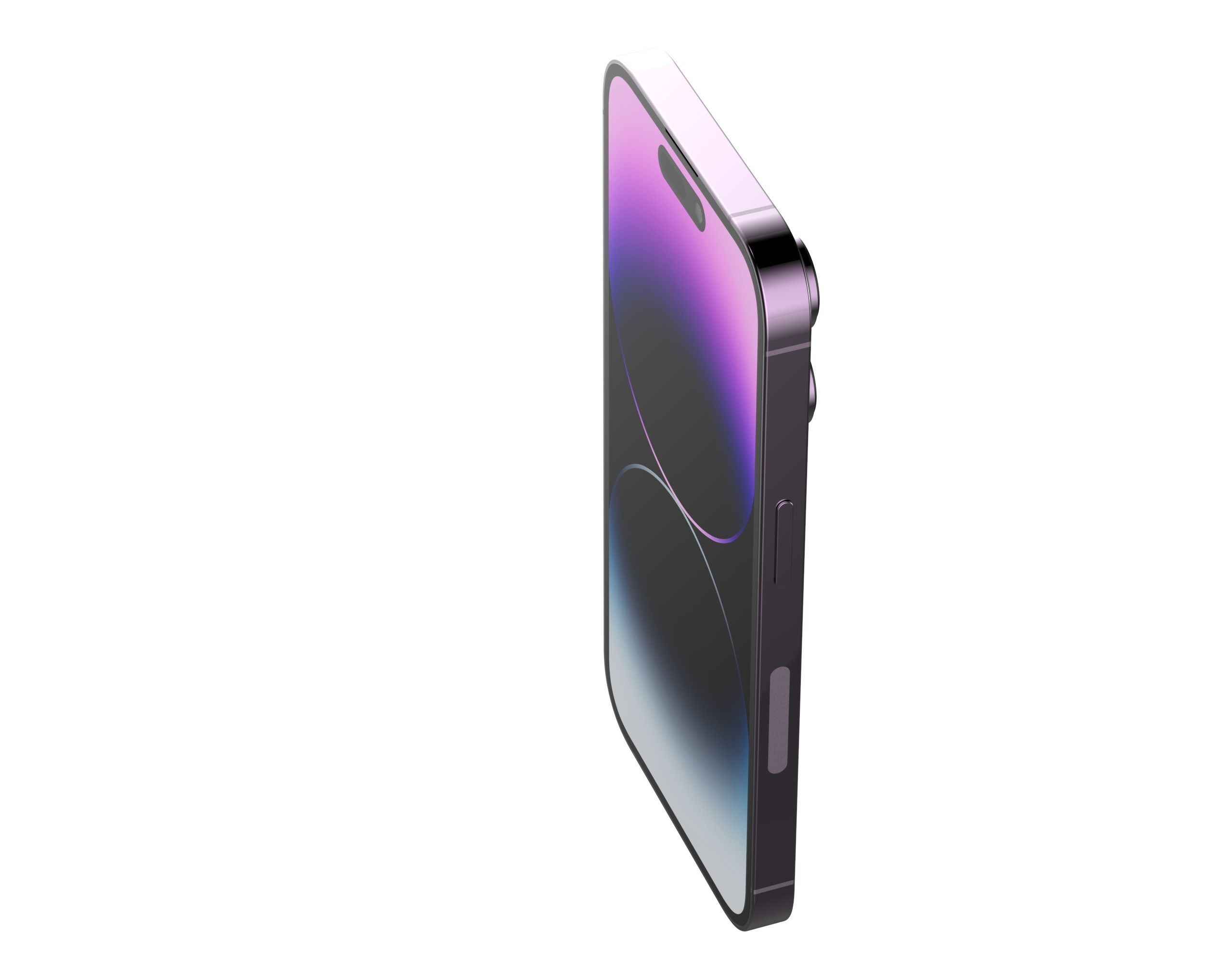 Apple iPhone 14 Pro Purple color Keyshot Blender Cinema 4D 3D model ...