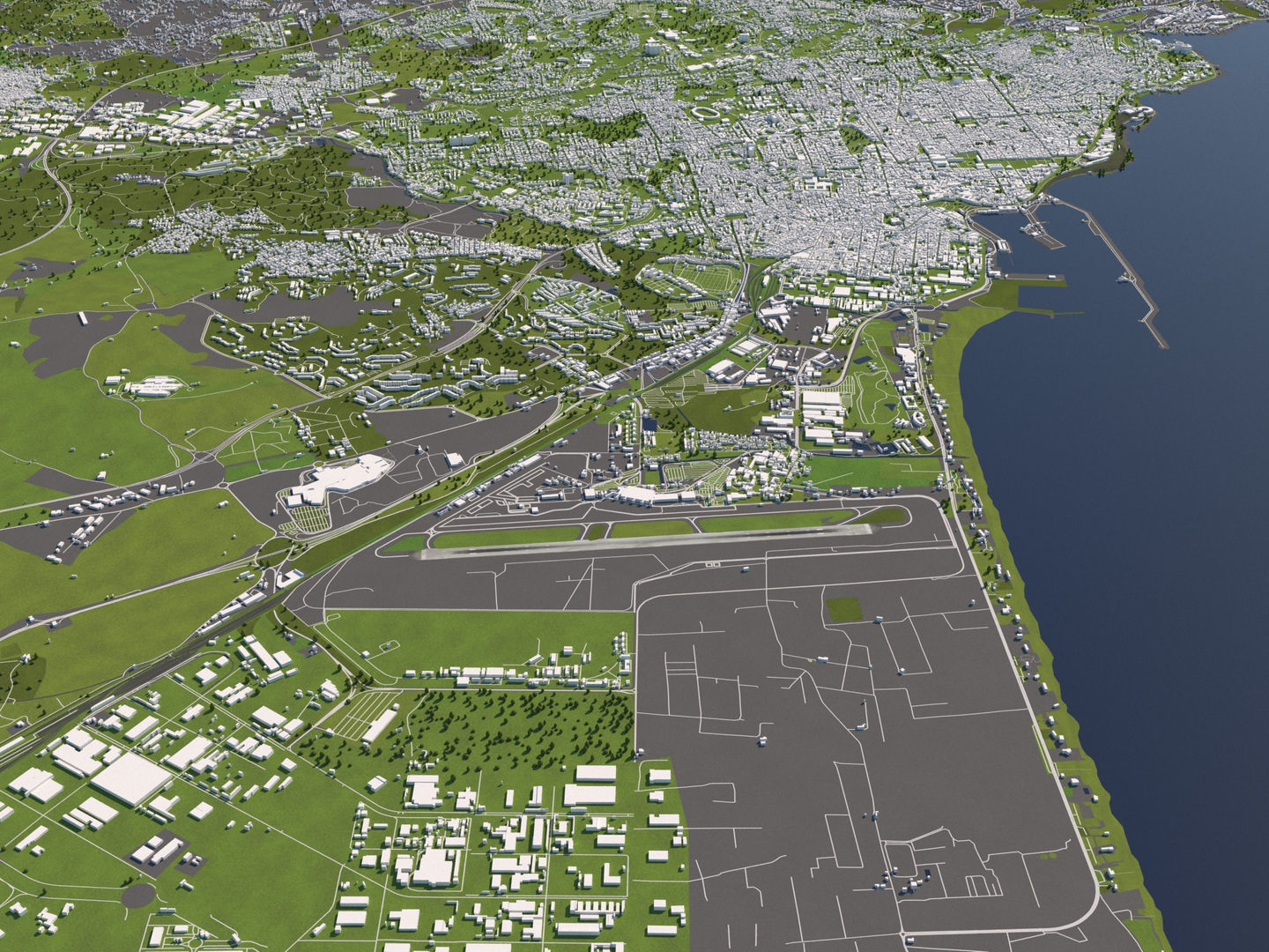 Catania Italy 50x50km City Map 3D Model 3D model | CGTrader