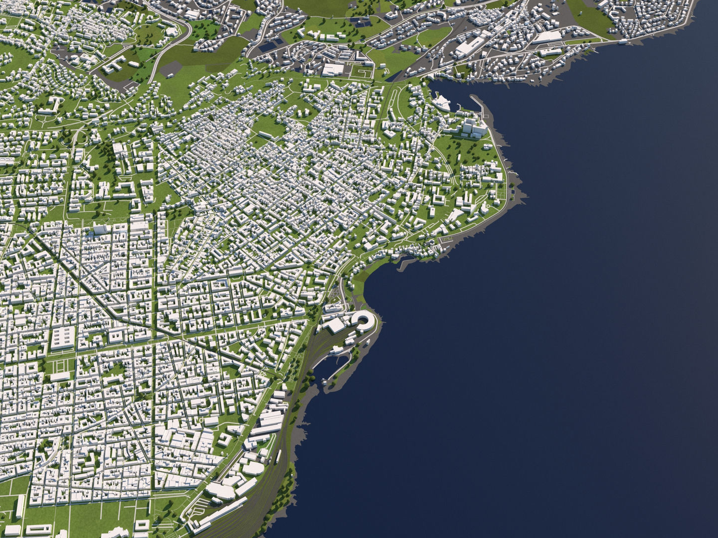 Catania Italy 50x50km City Map 3D Model 3D model | CGTrader