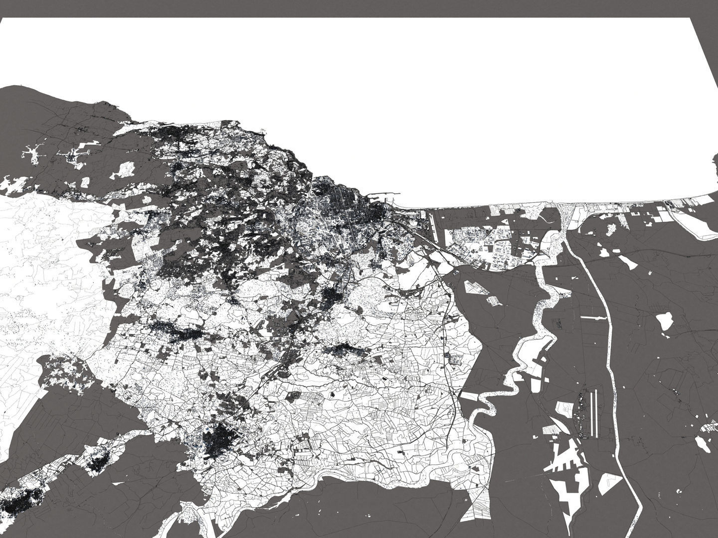 Catania Italy 50x50km City Map 3D Model 3D model | CGTrader