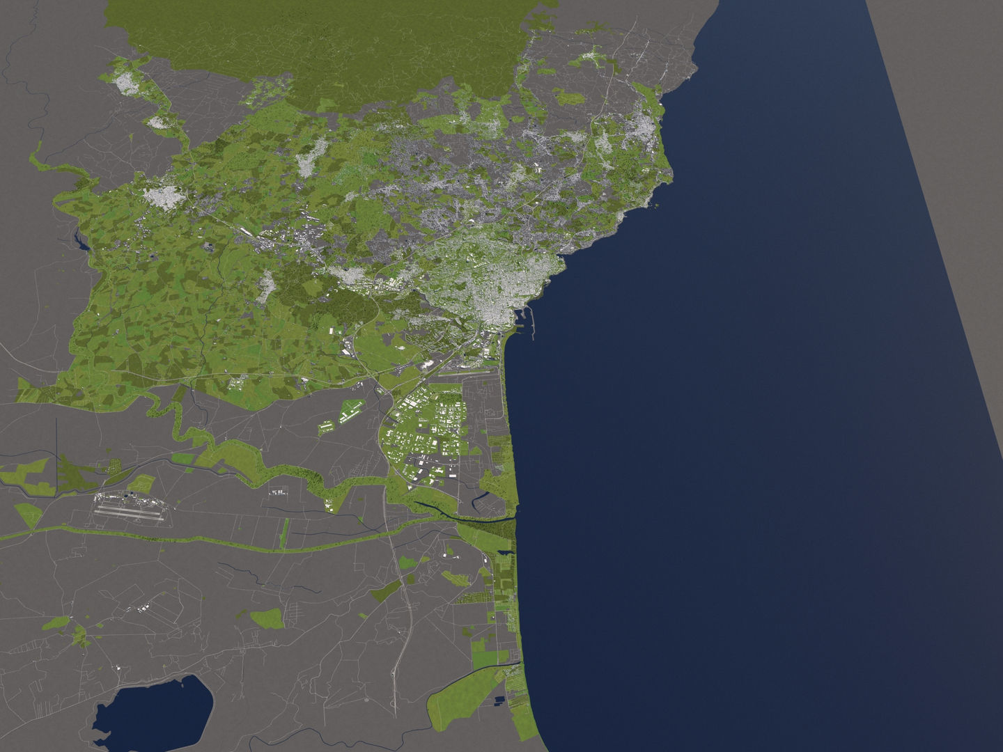 Catania Italy 50x50km City Map 3D Model 3D model | CGTrader