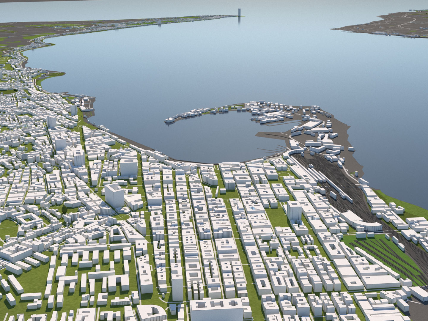 Messina Italy 50x50km City Map 3D Model 3D model | CGTrader