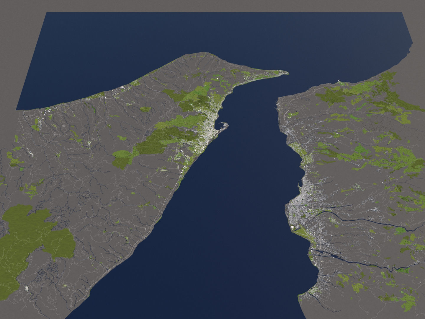 Messina Italy 50x50km City Map 3D Model 3D model | CGTrader