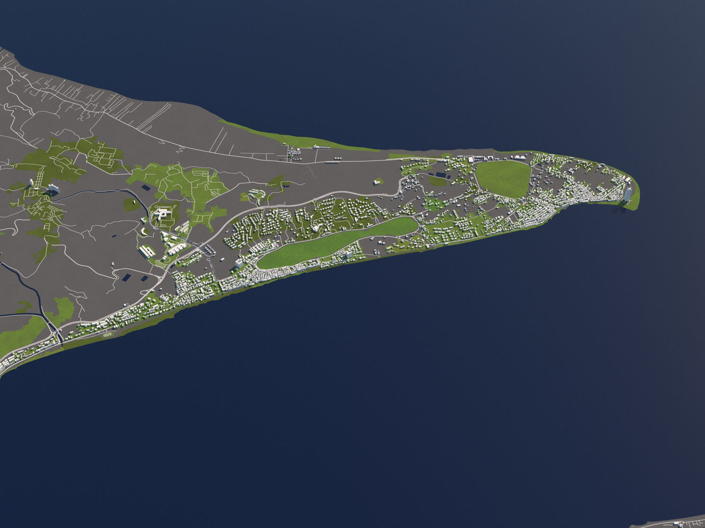 Messina Italy 50x50km City Map 3D Model 3D model | CGTrader